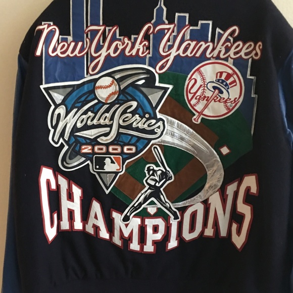 Jackets & Coats | Vintage Yankee Subway Series Leatherwool Jacket ...